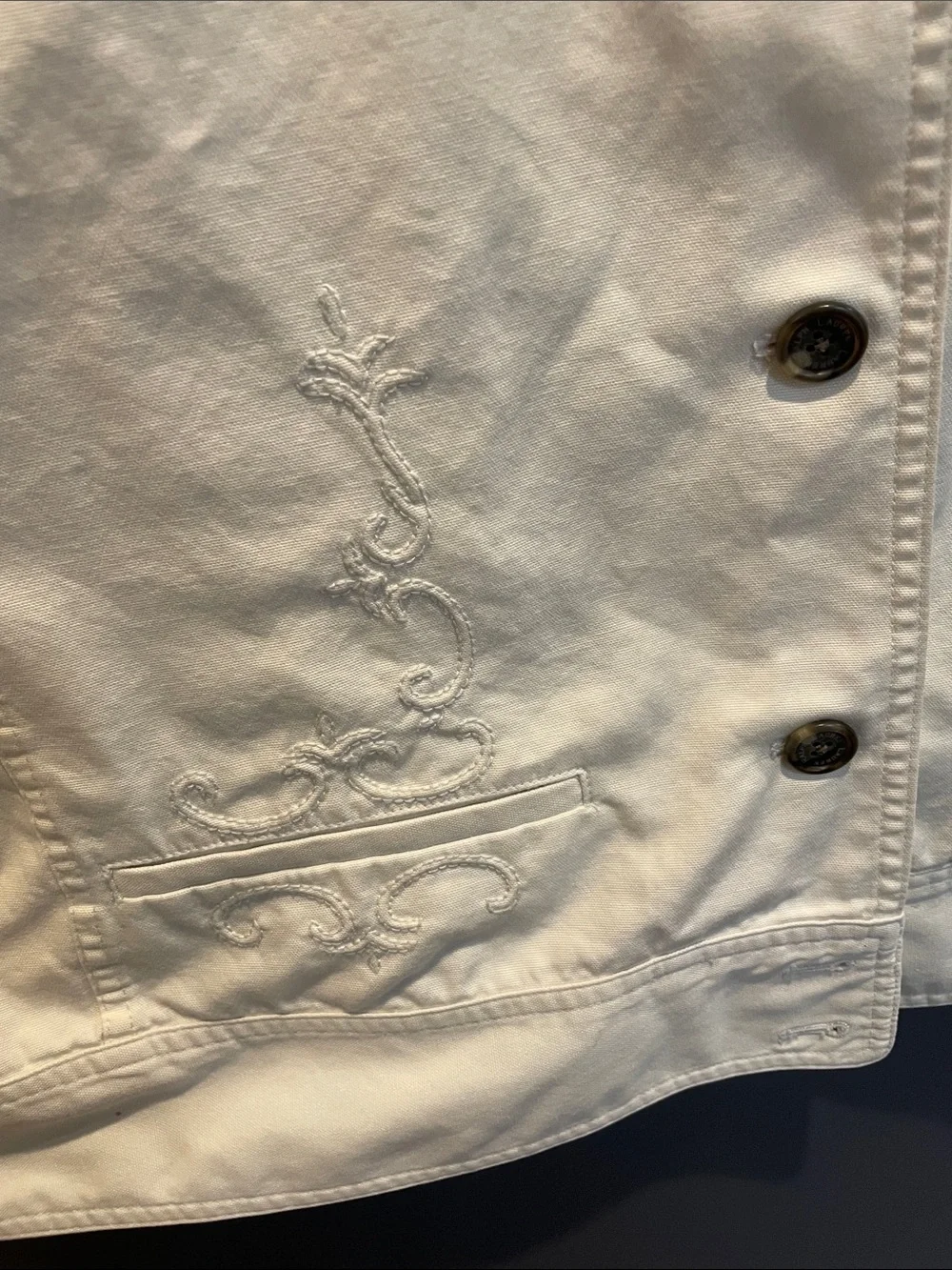 Ralph Lauren | Jackets & Coats | Ralph Lauren Cream Embroidered Cotton ...